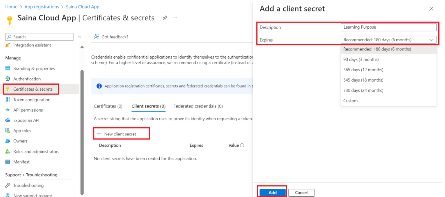 Create and Configure App Registrations in Azure