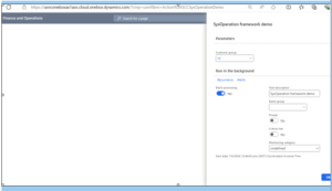 Sys Operation Framework Batch Job with Parameter X