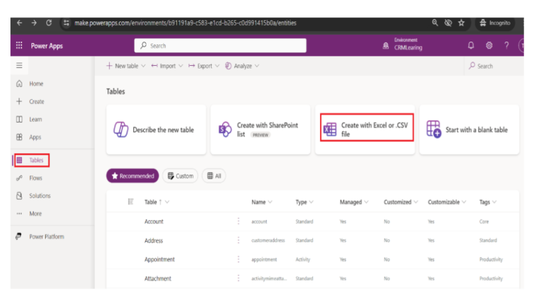 Import Excel Data to Dataverse Table in Power Apps