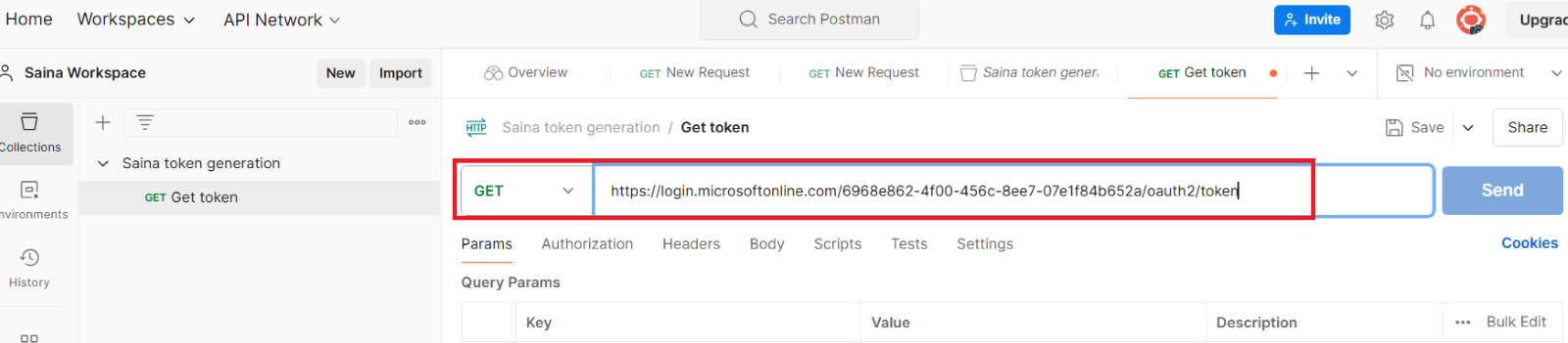 Set Up Postman Token for Dynamics 365 and Azure