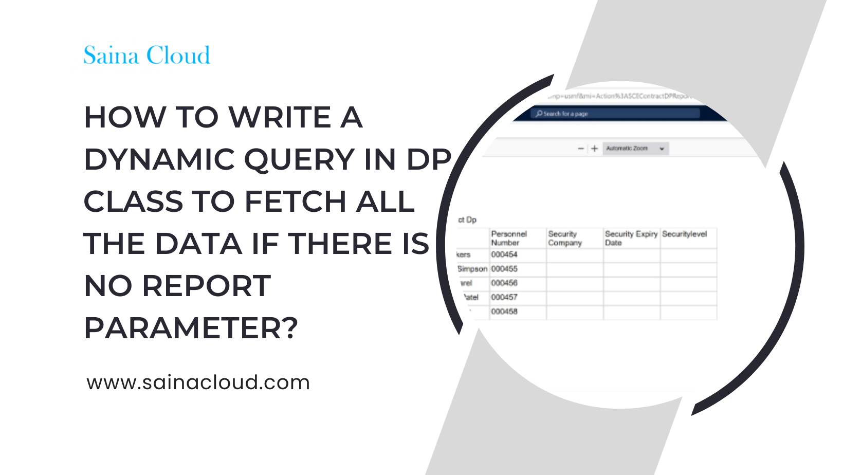 How to write a Dynamic Query in DP Class to Fetch all the Data if there is no Report Parameter ...